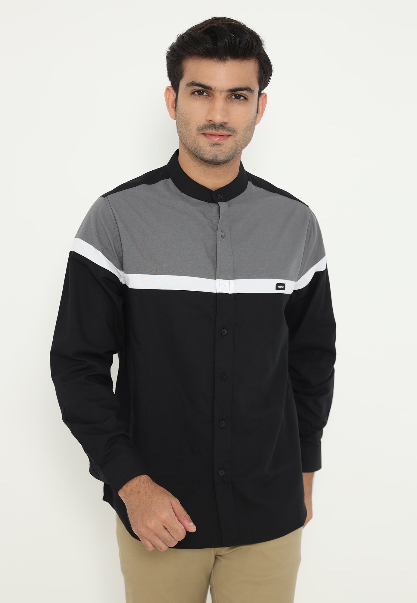 Ryusei Shirt Kitamaru Long Sleeve CMB Black